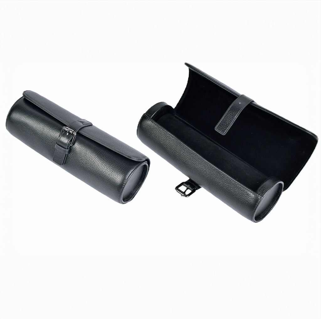 LV3 Travel Roll Top-Grain Leather | Watch Travel Case